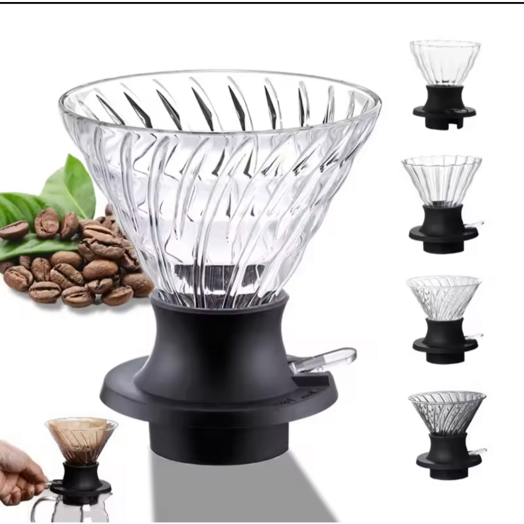(Ready Stock)Japanese Switch Control Glass Coffee Dripper Brewing ...