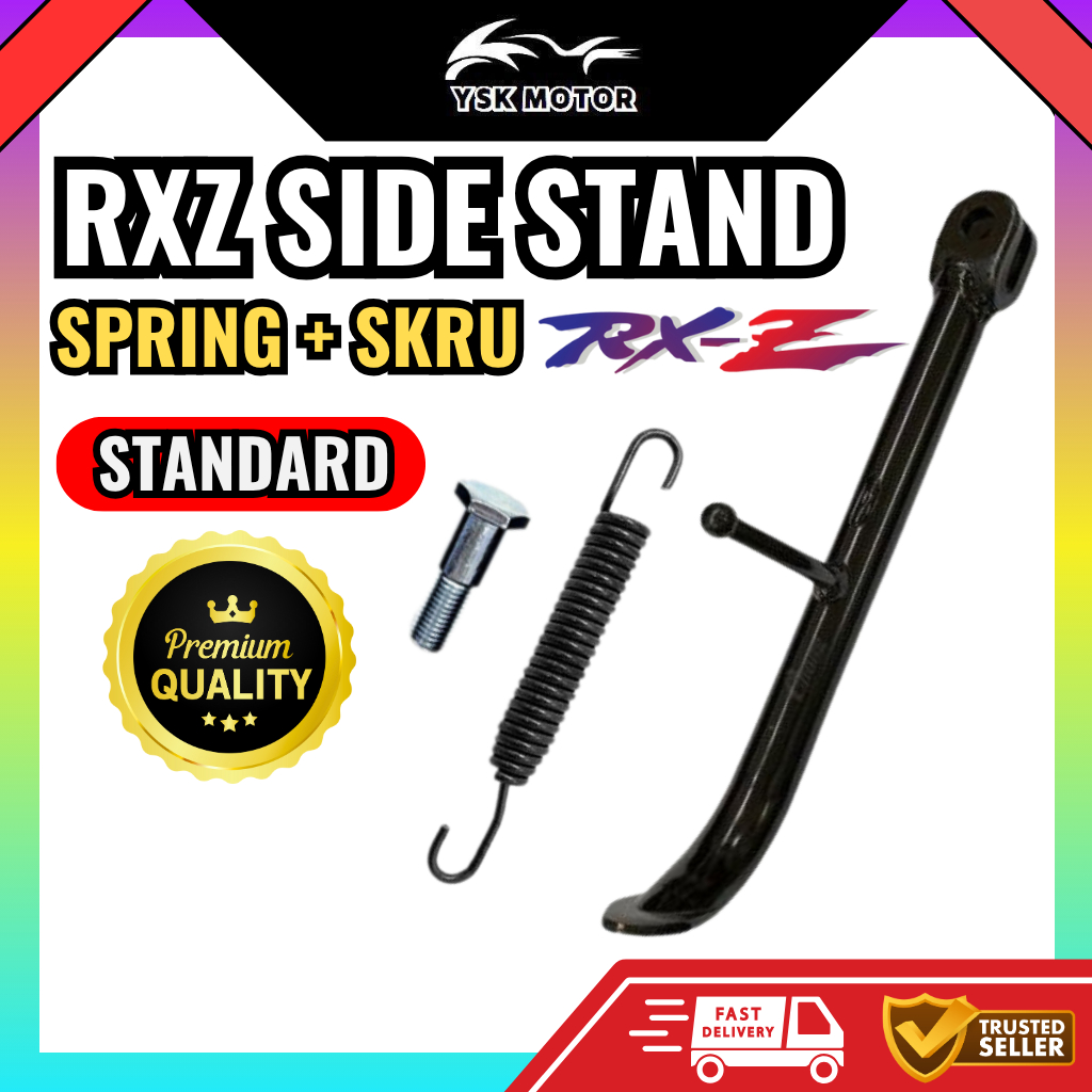 YAMAHA RXZ SIDE STAND SET DENGAN SPRING DAN SKRU TONGKAT RXZ RXZ135 ...