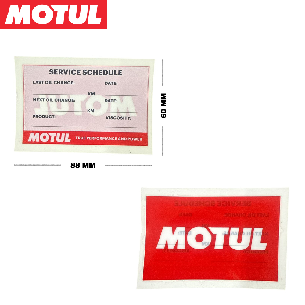 Motul Car Mileage Sticker 1pcs / Maintenance Sticker / Service Sticker ...