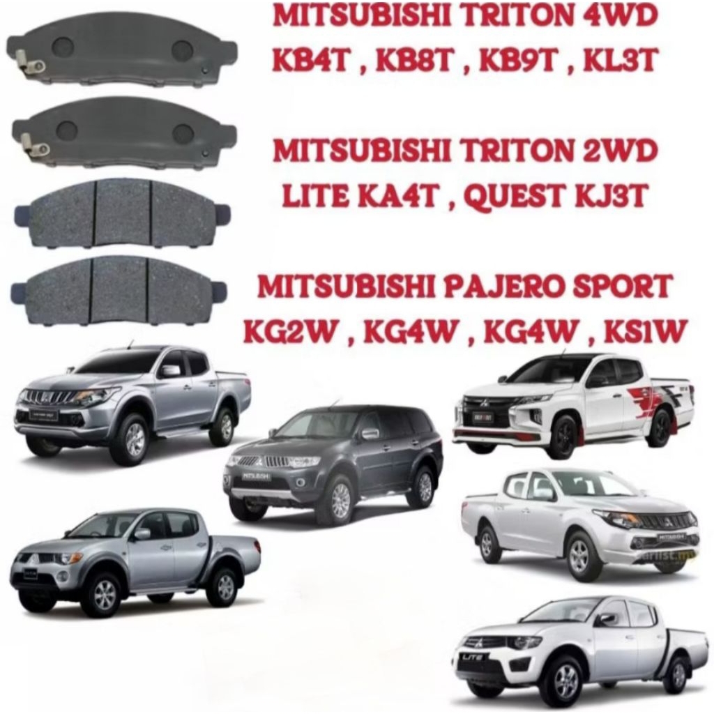 Front Ceramic brake pads MITSUBISHI TRITON KB4T KB8T KB9T KL3T 4WD LITE ...
