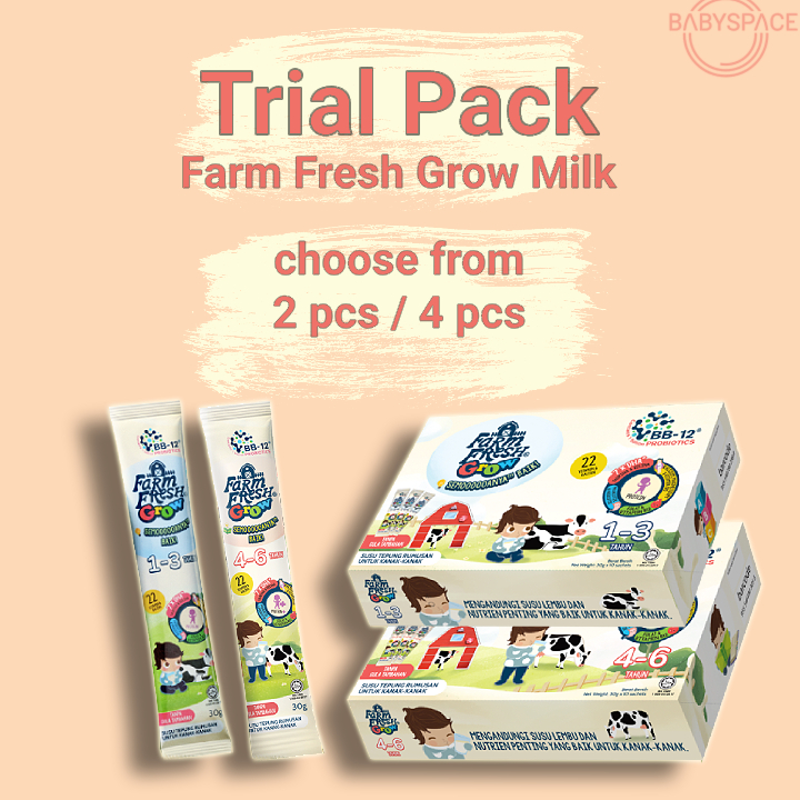 (Trial Pack) Farm Fresh Grow Milk 30g (Sachet) | Shopee Malaysia