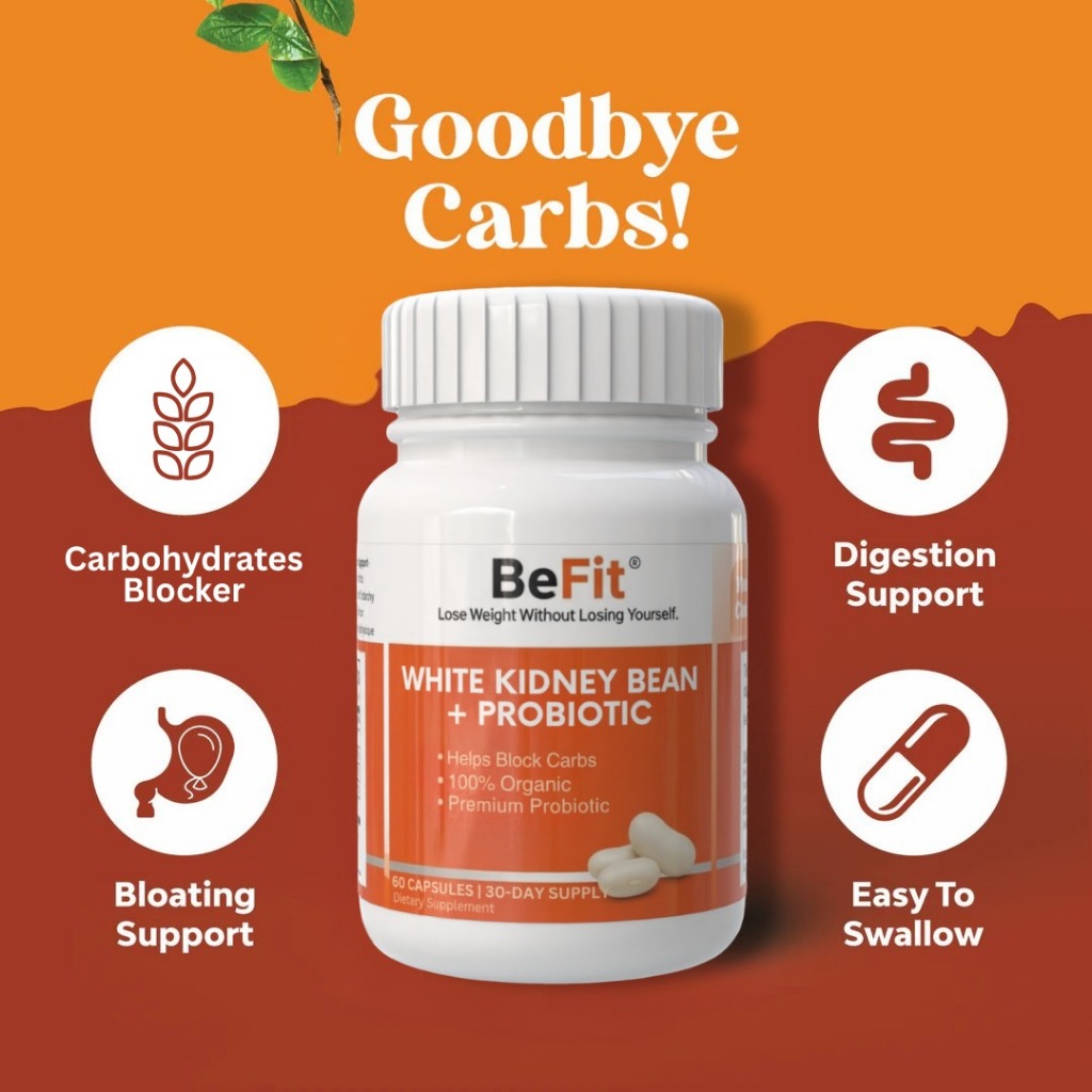 BeFit White Kidney Bean + Probiotic 60 Capsules For Block Carb | Shopee ...