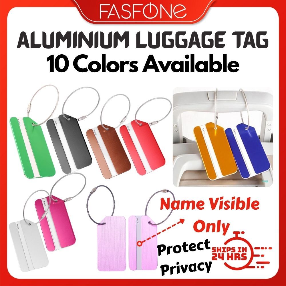 FASFONE Luggage Tag Cute Bag Tagging Name Tag Beg Umrah Travel Sulam ...