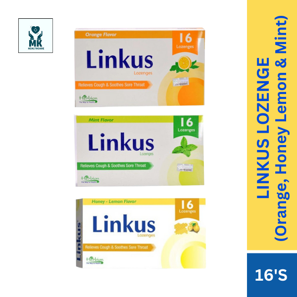 LINKUS LOZENGE MINT FLAVOUR 16'S ( RELIEVES COUGH & SOOTHES SORE THROAT ...