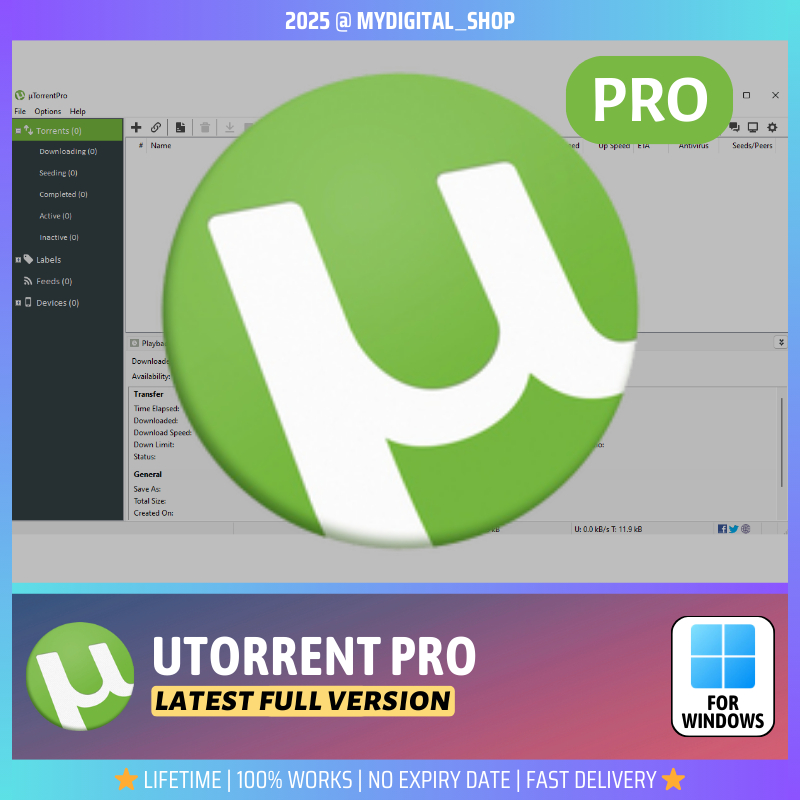 uTorrent Pro 2025 | For Windows Only | Full Version | Lifetime 100% Works | Shopee Malaysia