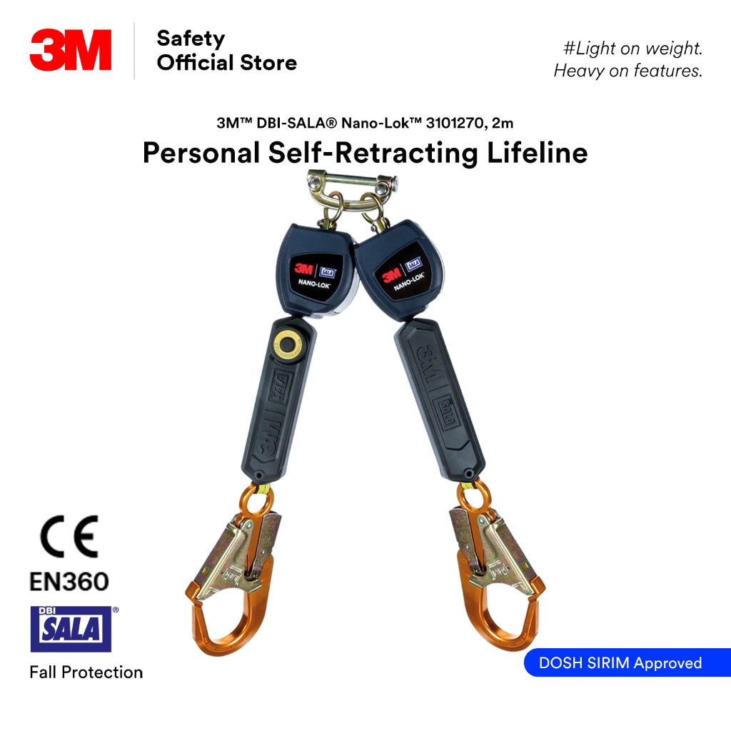3M™ DBI-SALA® Nano-Lok™ Self-Retracting Lifeline 3101270/ 2meter ...