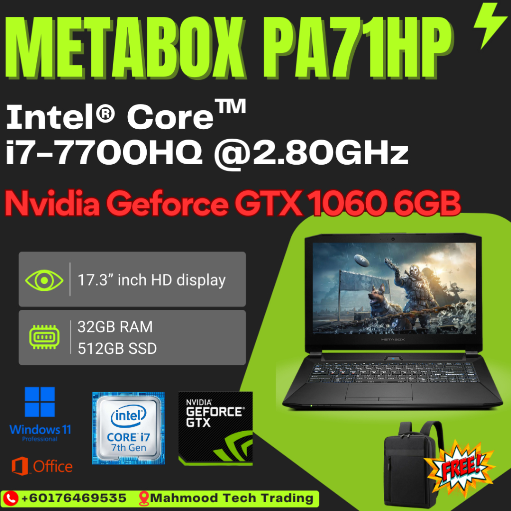GAMING LAPTOP METABOX PA71HP, ELUKTRONICS N850HP, ASUS, LEADER, TOSHIBA ...