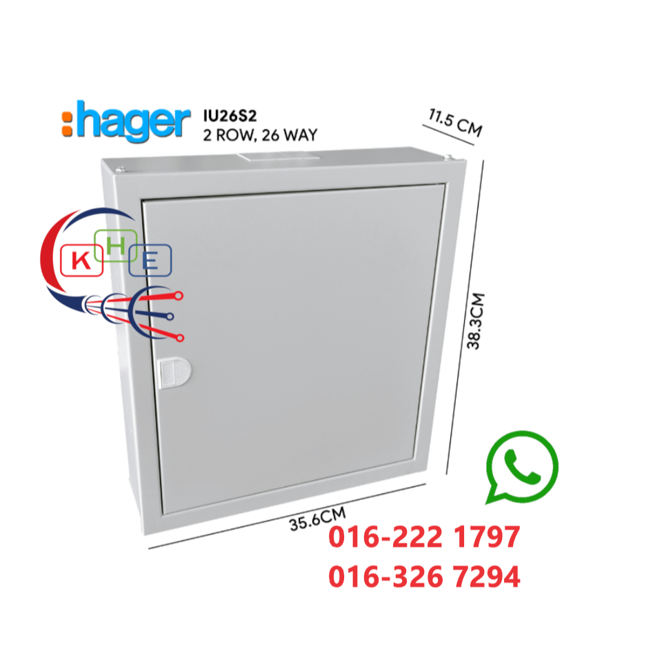 Hager IU 26S 26 Ways IP41 Metal Modular Enclosure | Shopee Malaysia