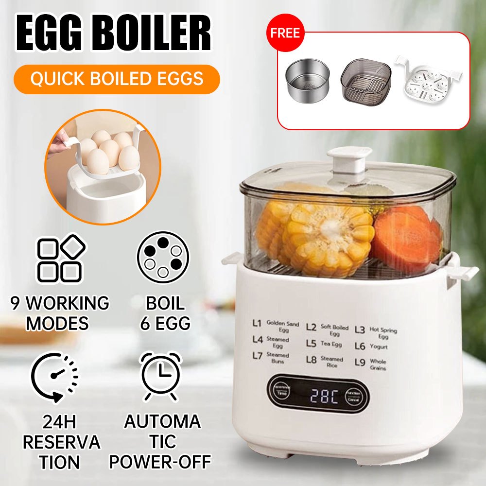 Household Egg Cooker Electric Egg Boiler Egg Steamer Egg Timerfor ...