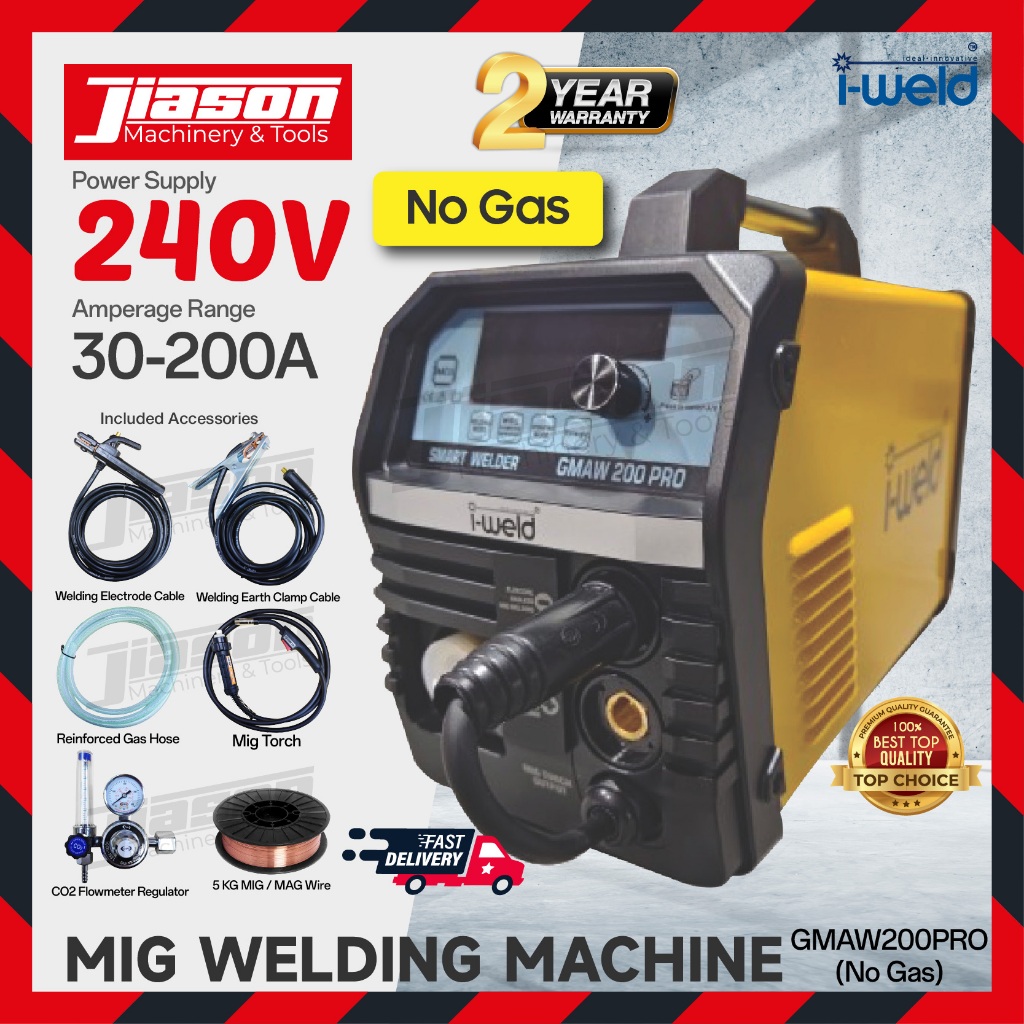 [WITHOUT GAS] I-WELD GMAW200PRO MIG Mesin Kimpalan / MIG Welding ...