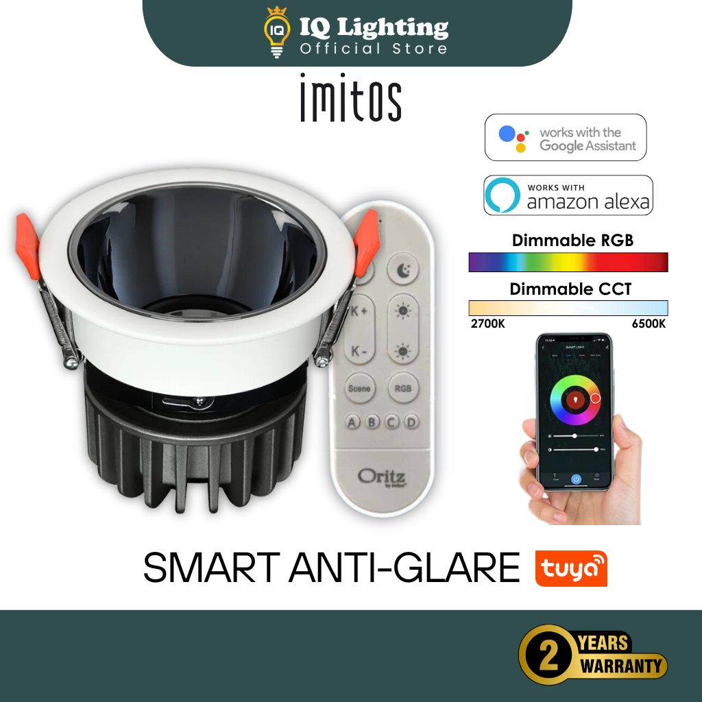 🔥Smart Anti Glare🔥 12W RGB LED Eye ball Recessed Spotlight LED Eyeball ...
