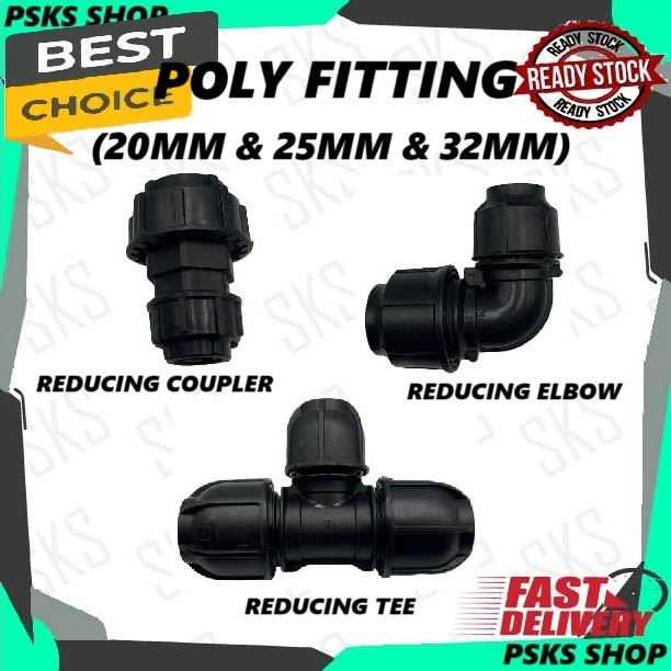 HDPE Poly Fitting Poly Pipe Connector "Reducing Coupler/Reducing Elbow ...