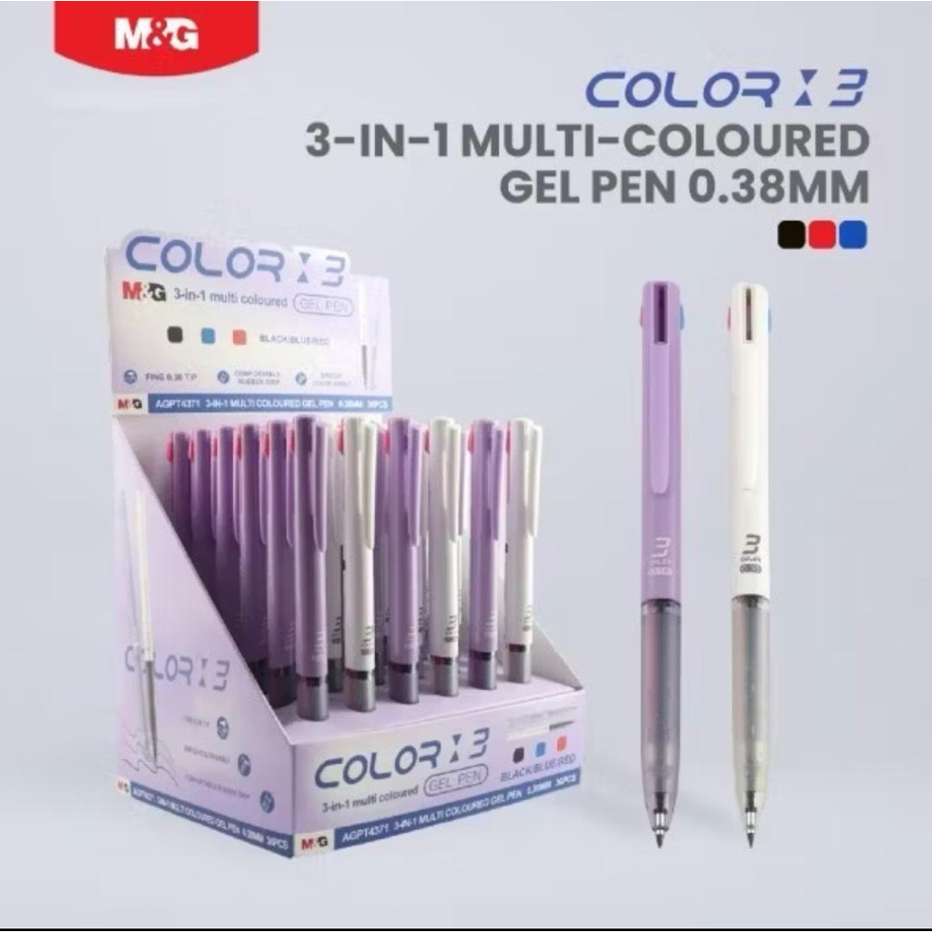 M&g Pen Dakwat Cecair AGPT43713 Gel Pen 3in1 0.38mm | Shopee Malaysia