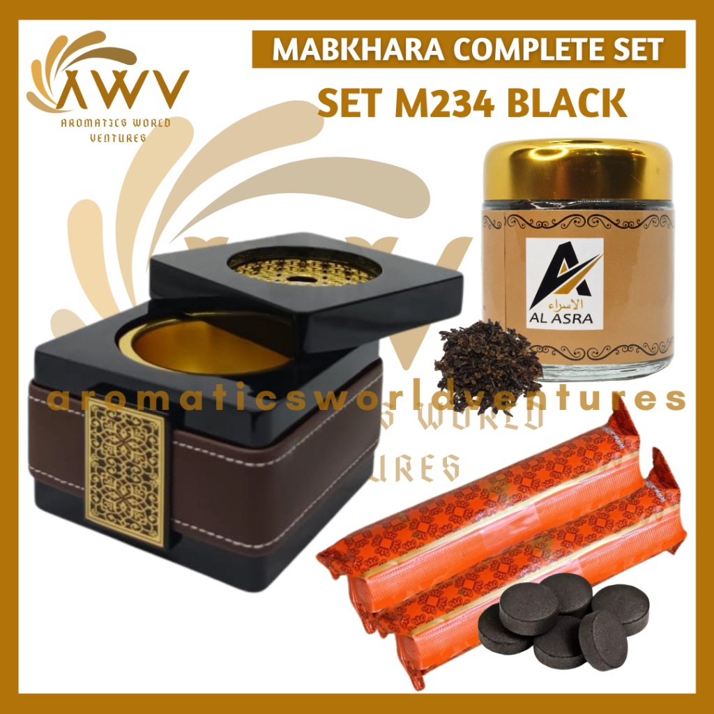 AA SET MABKHARA NEW MODERN ALASRA BUKHOR 50G COMPLETE SET | Shopee Malaysia