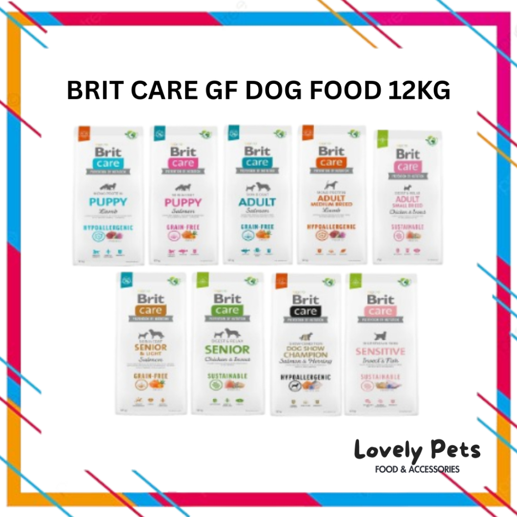 Brit Care Grain Free Dog Food 12KG (Puppy, Adult, Large Breed, Small ...