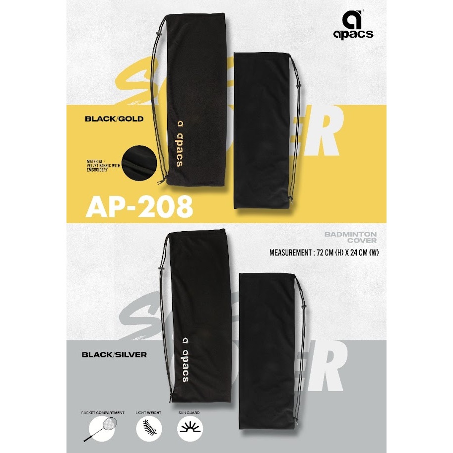 APACS Racket Soft Cover AP 208 ( Original ) | Shopee Malaysia