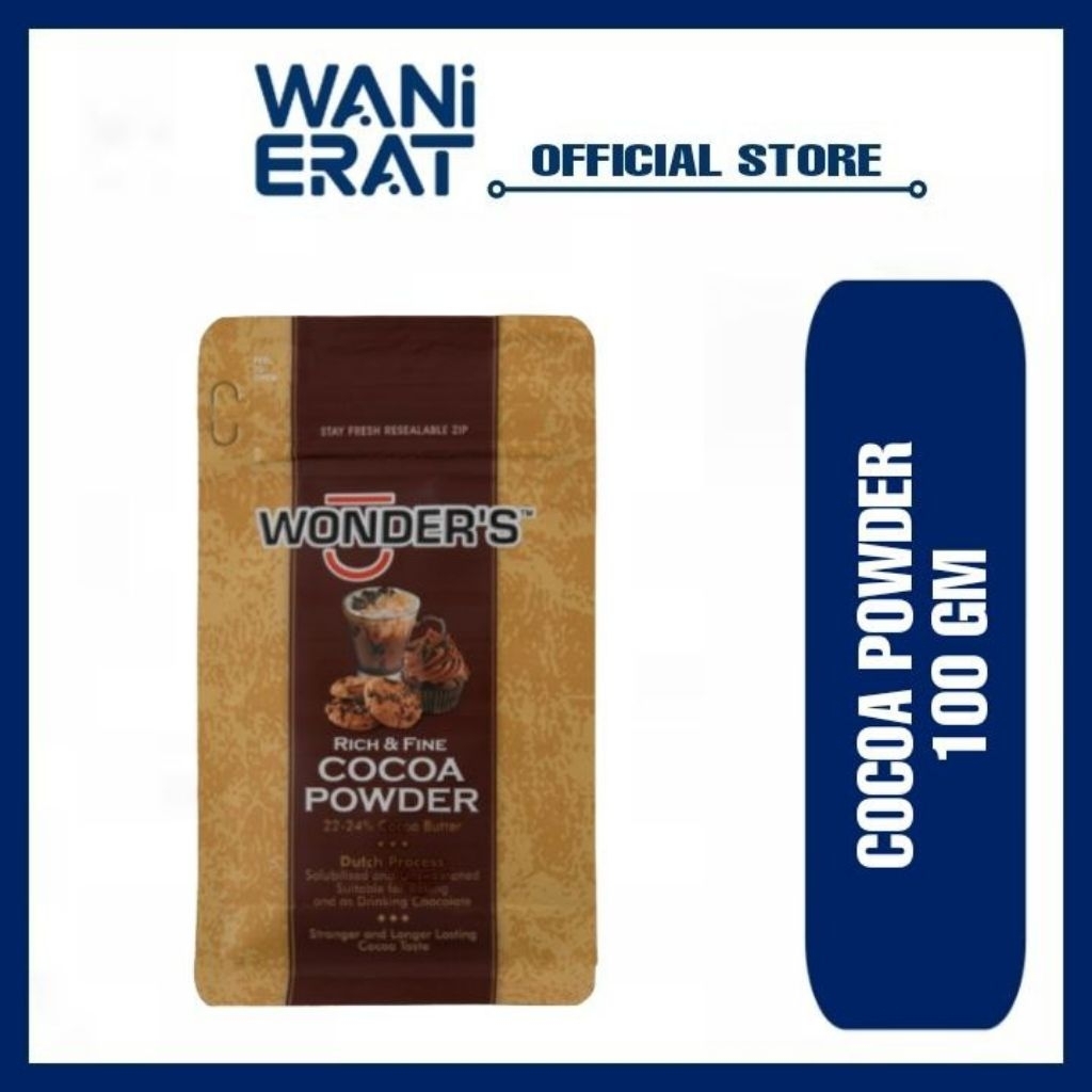 [100GM] WONDER'S COCOA POWDER | SERBUK KOKO 奇迹可可粉 | 瑟布克·科科 | Shopee ...