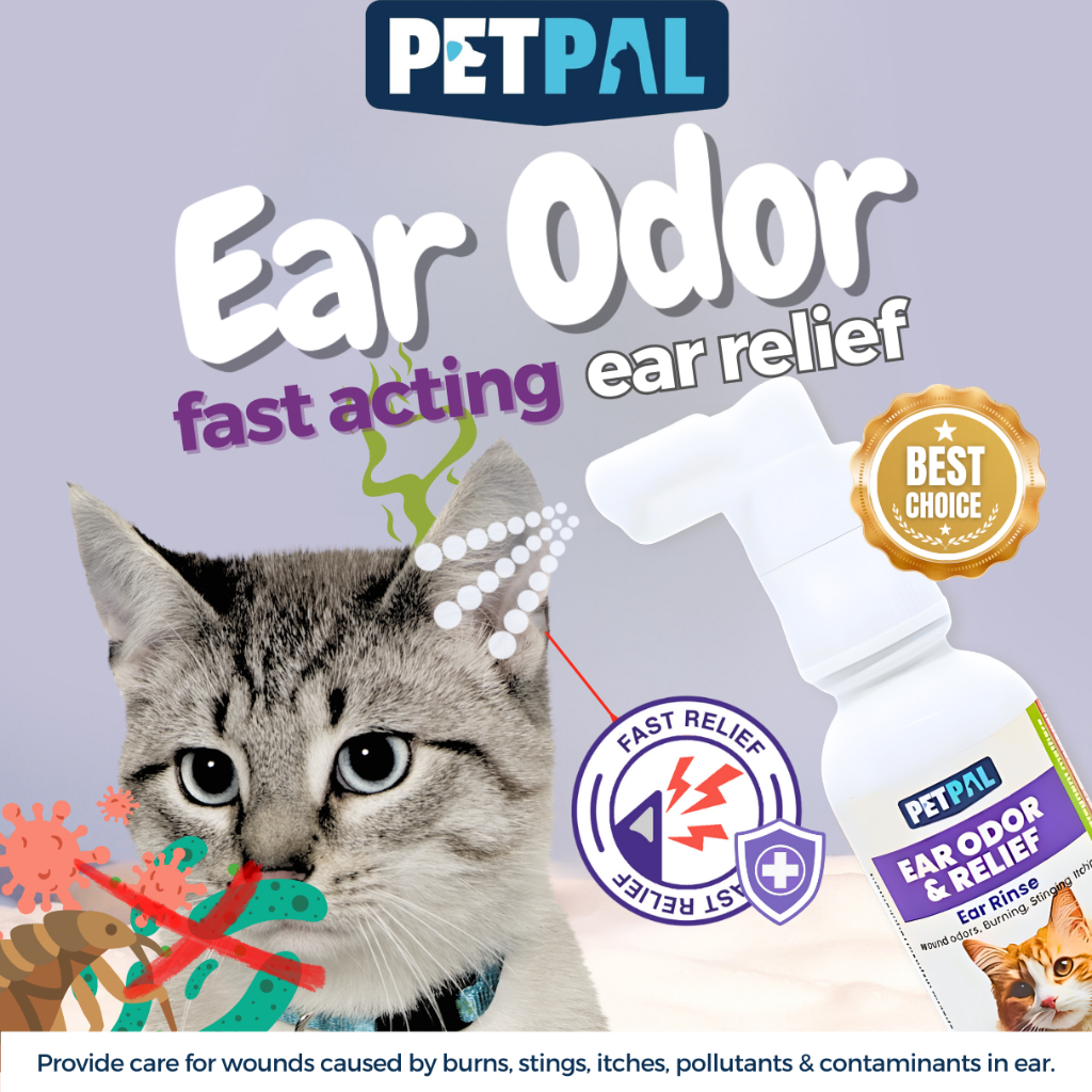 Petpal® Ear Odor Relief Spray Cats & Dogs | Stop Smelly & Itchy Ears ...