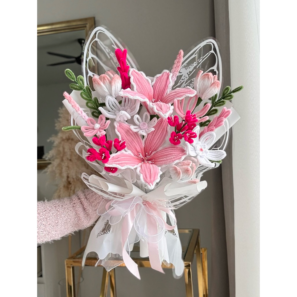 Flower Bouquet / Dawai Bulu / Chenille Stems (Bunga Konvo / Anniversary ...