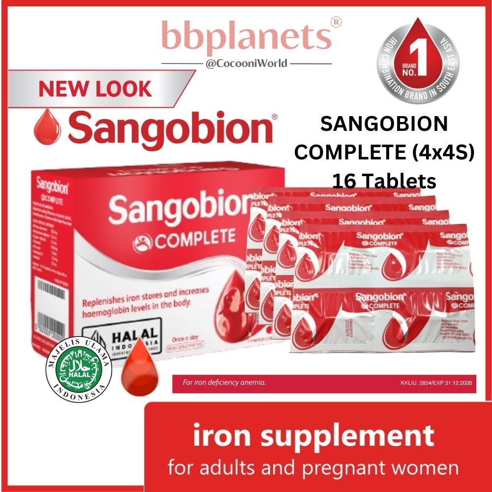 [EXP:2028] Sangobion Iron Supplement 4 Strip (16tablets) - To help in ...