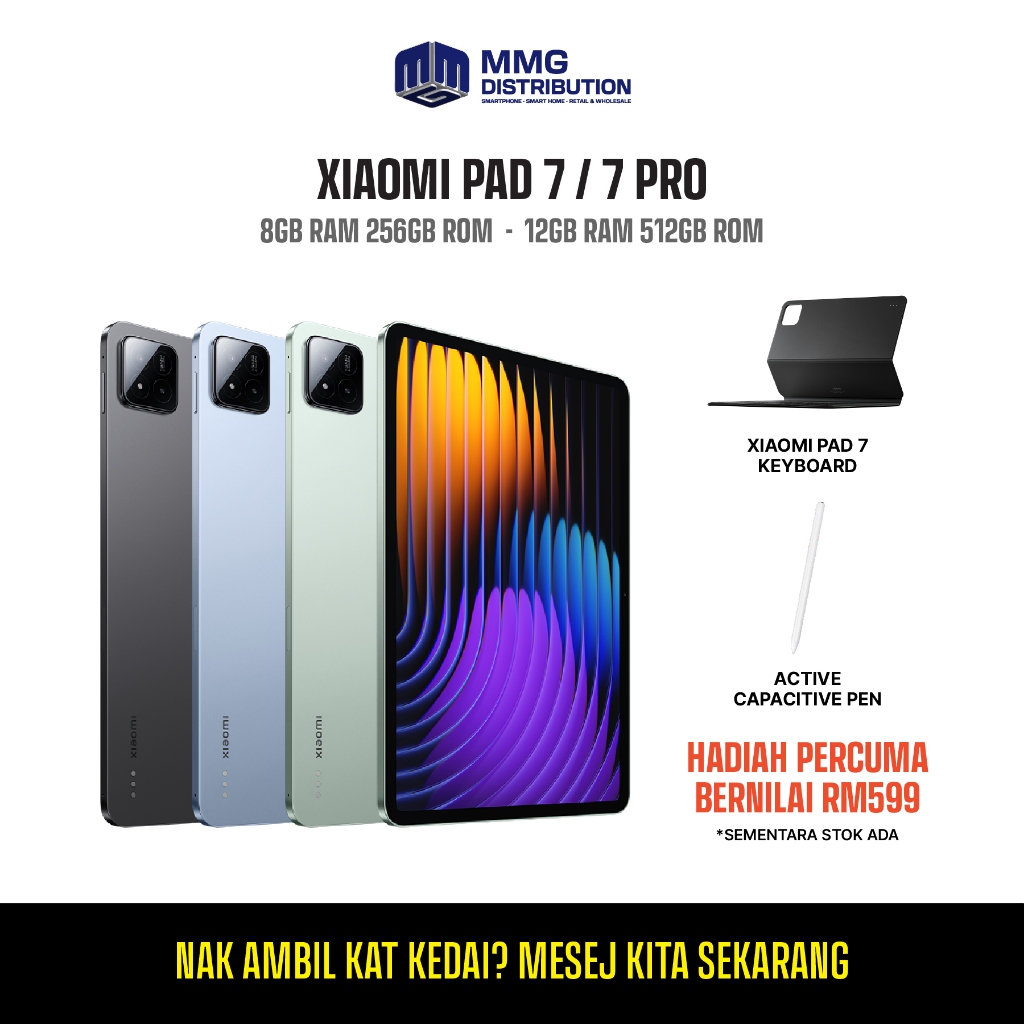 Xiaomi Pad 7 Pro / 7 Wifi (12+512GB / 8+256GB) - STOK SEDIA ADA, 1 ...