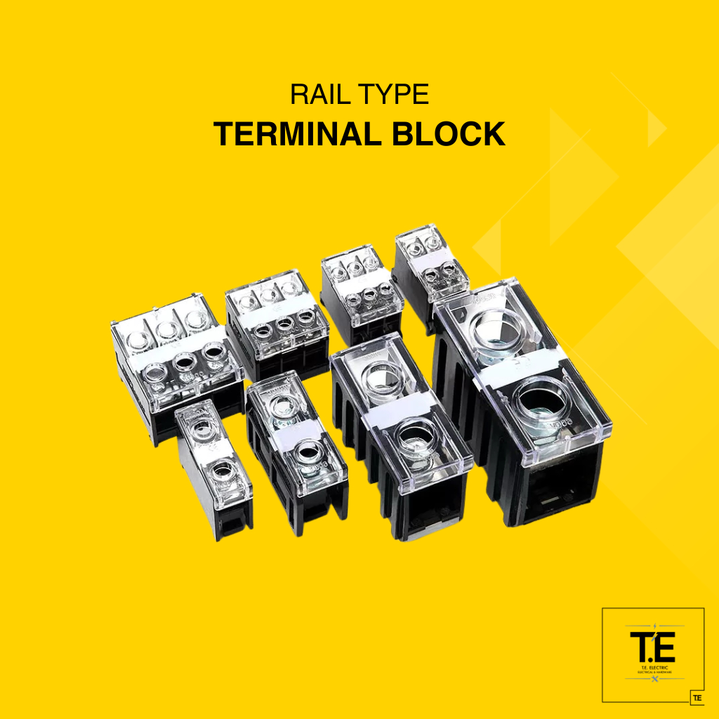 TERMINAL BLOCK 20A 30A 50A 60A 90A | 1 POLE | 3 POLE | WITH COVER DIN ...