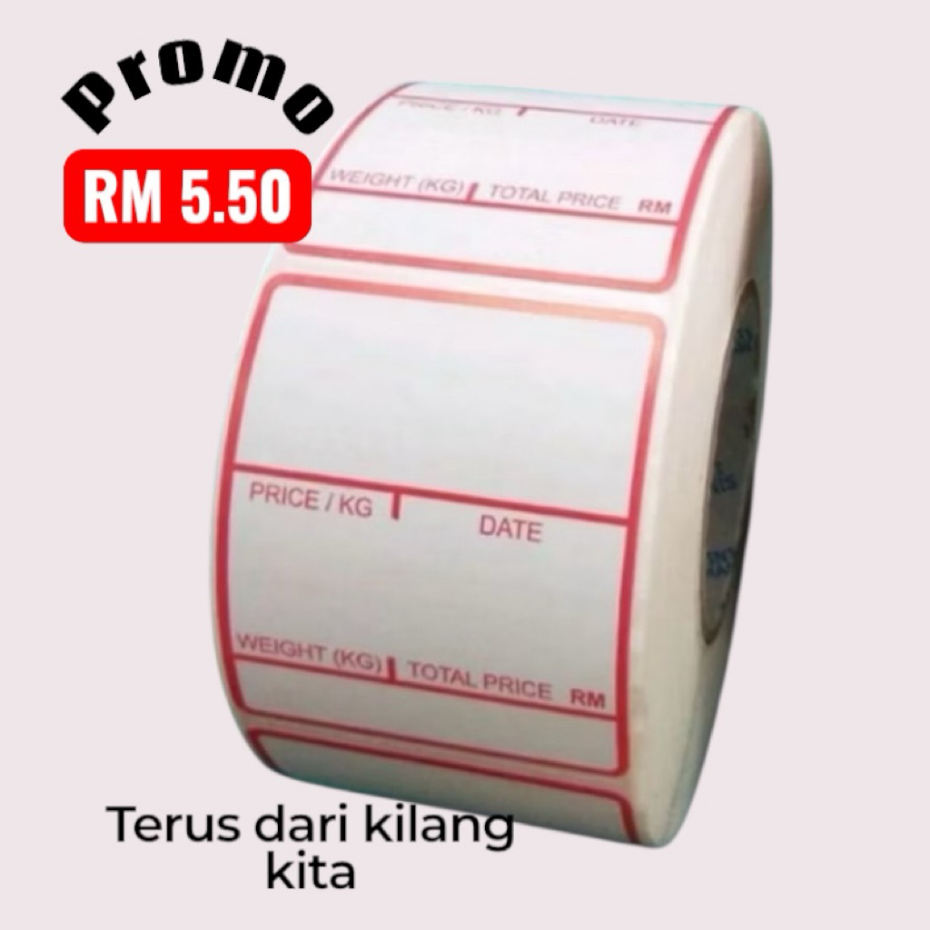Label Timbang Ashica Rongta Ishida Digi Bizerba Aclas Penimbang sticker ...