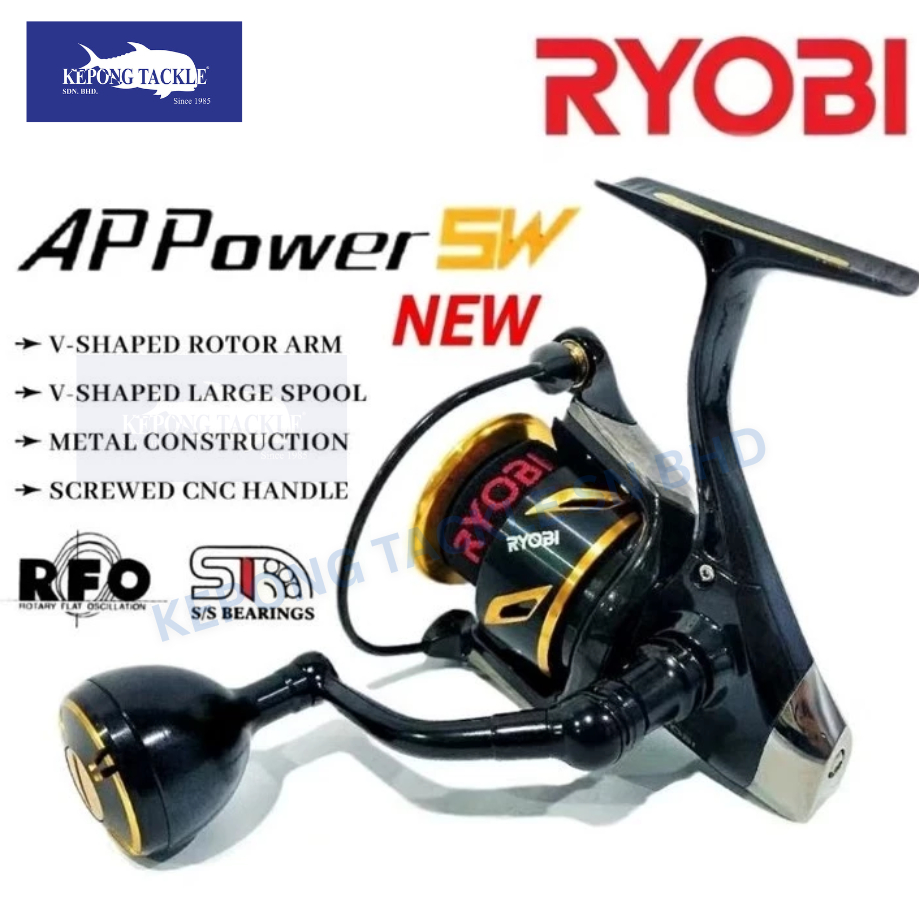 NEW RYOBI AP Power SW Fishing Reel Ap Power SW4000 SW5000 SW8000 ...