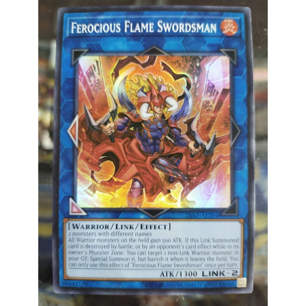 游戏王 AE Yugioh 25AT-AE204 Ferocious Flame Swordsman SR | Shopee Malaysia