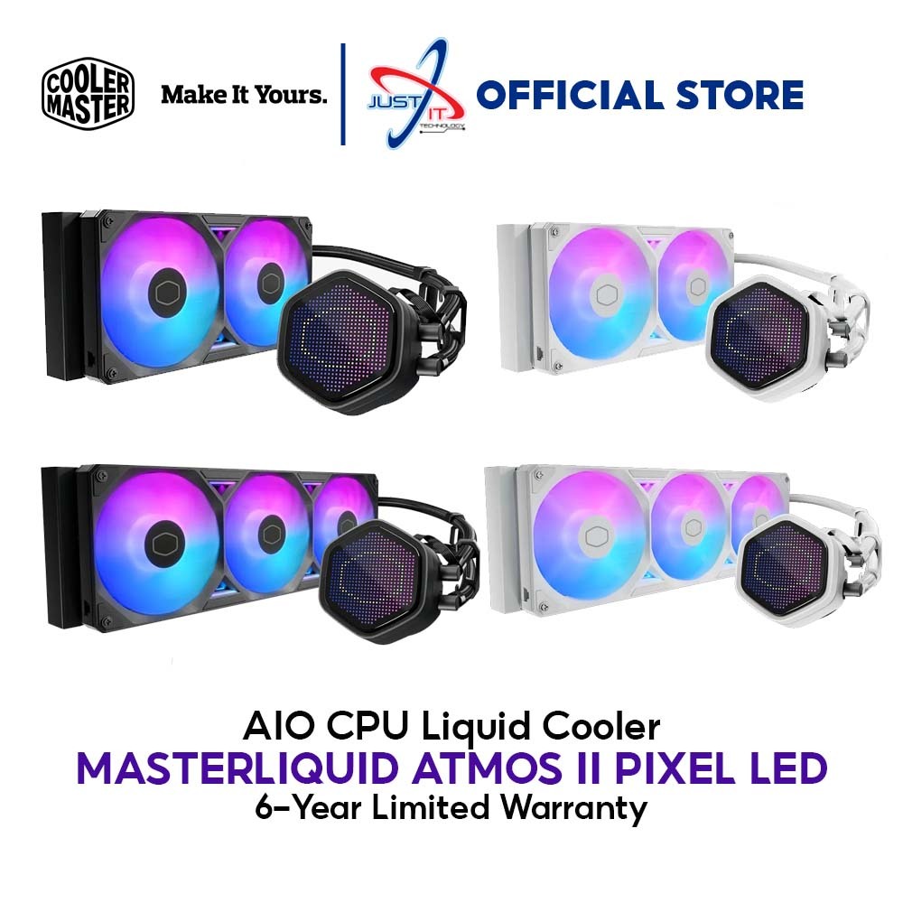 COOLER MASTER MASTERLIQUID 360 ATMOS II PIXEL LED 240 / 360 ARGB AIO ...