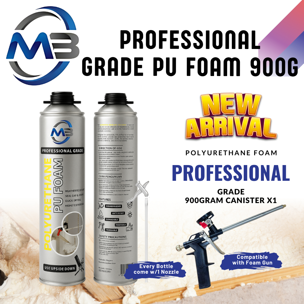 Professional Grade Polyurethane Foam Spray PU Foam Spray - 900gram ...