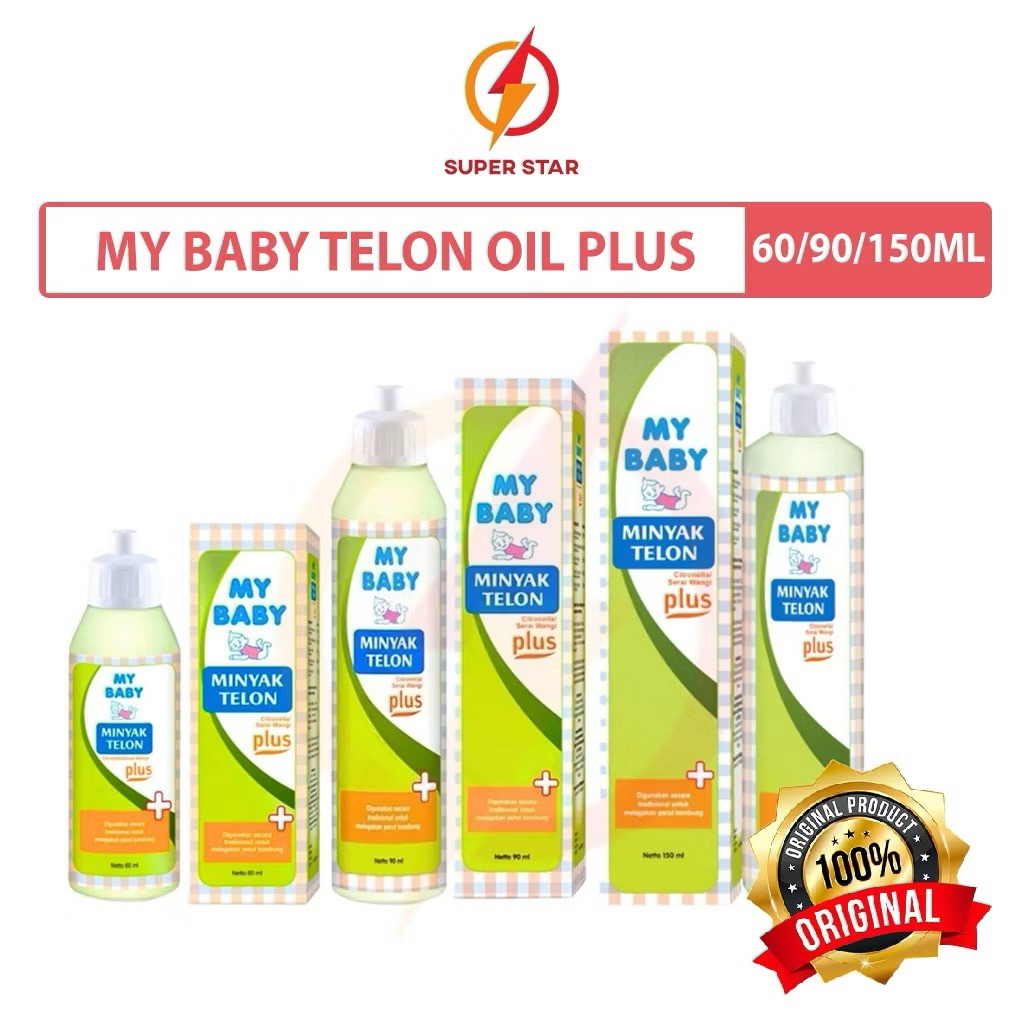 My Baby Baby Oil Telon Plus Citronella Oil 60ml/90ml/150ml | Shopee ...