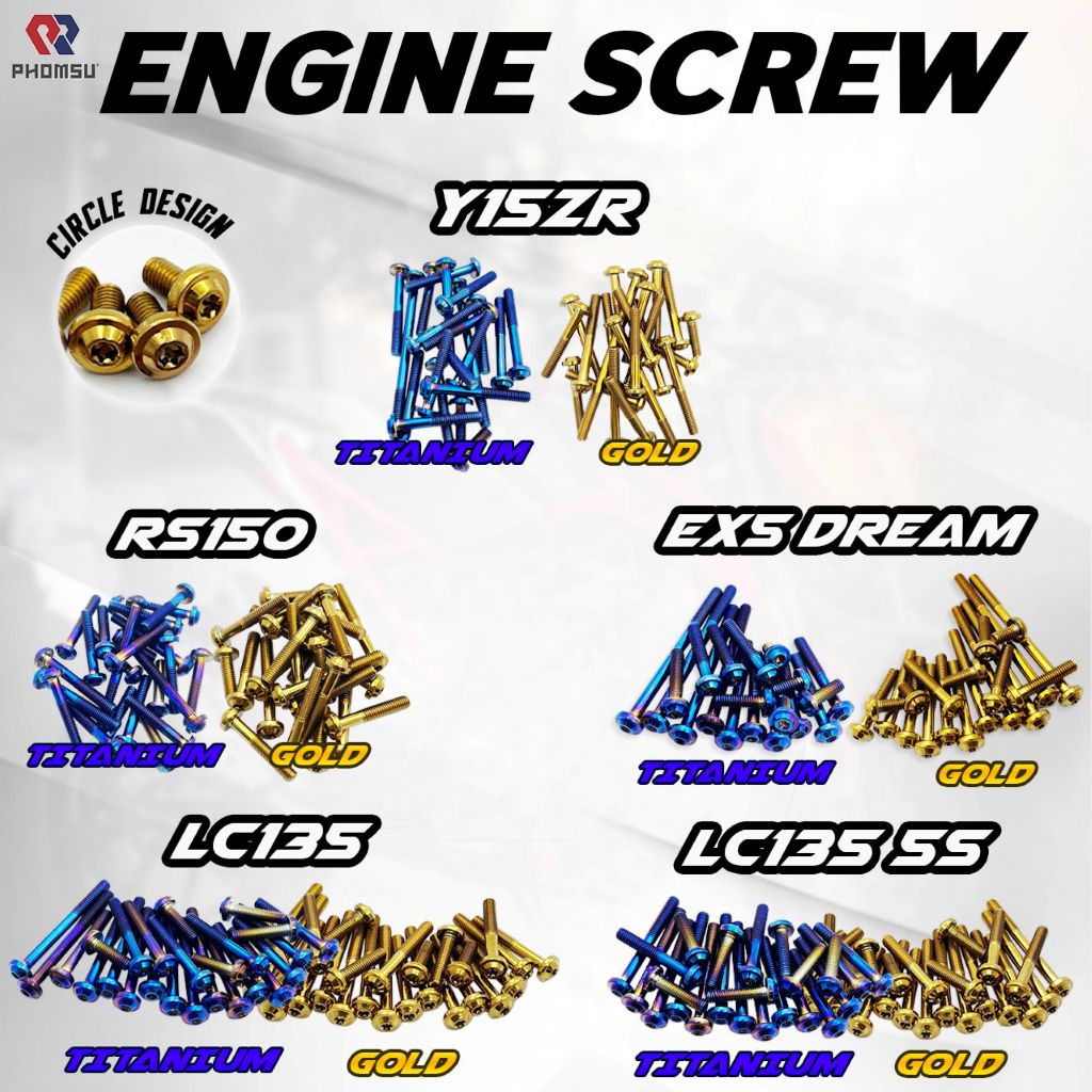 PHOMSU ENGINE SCREW Y15 LC135 LC 135 5S RS150 EX5 DREAM HEXAGON ...