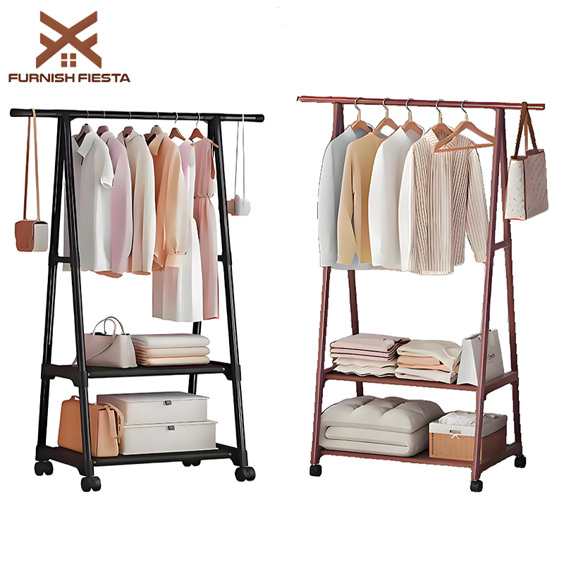 𝐅𝐔𝐑𝐍𝐈𝐒𝐇 𝐅𝐈𝐄𝐒𝐓𝐀 Triangle Clothes Rack Home Simple Cloth Hanger Storage ...