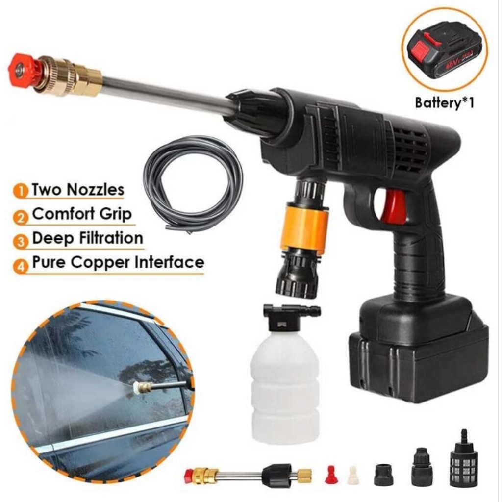 Cordless Portable Water Jet High Pressure Lithium Battery Car Wash ...