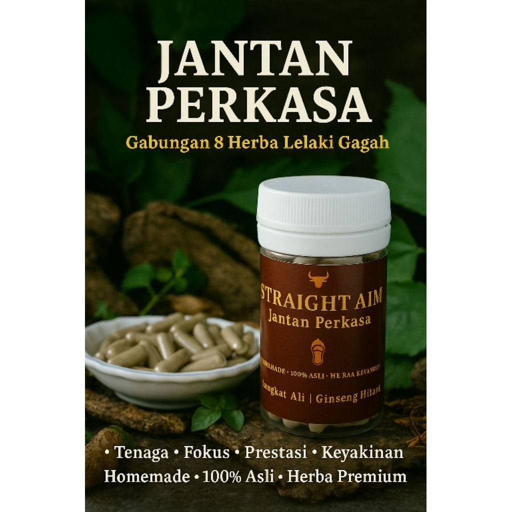Jantan Perkasa -Ekstrak -HerbaPenuh- TongkatAli + Ginseng + BlackMaca+ ...