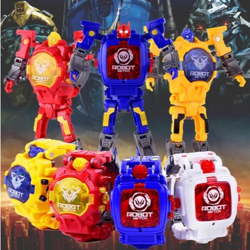 [AGE 4 - 12] Kids Digital Watch Transformer Robot Jam Tangan Kanak ...