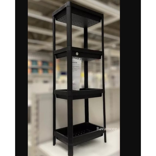 IKEA Vesken 4-Tier Bathroom Shelf Bathroom Yard Rack Multi-function ...