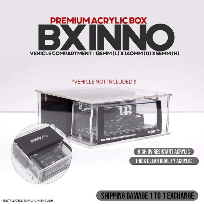 MiniGT Acrylic Box BX INNO Car MODEL hotwheels | Shopee Malaysia