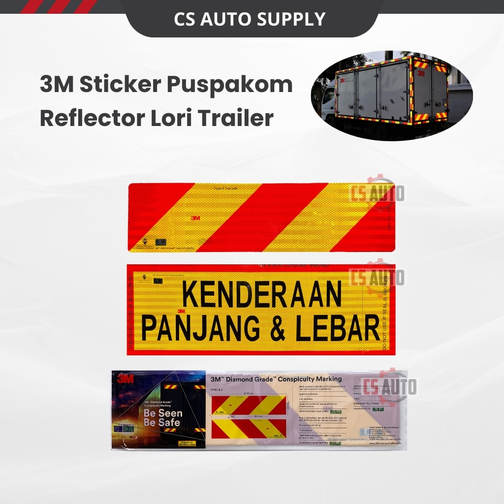 3M STICKER PUSPAKOM PASS LORI VAN TAXI A C T REFLECTOR AWAS KENDERAAN ...