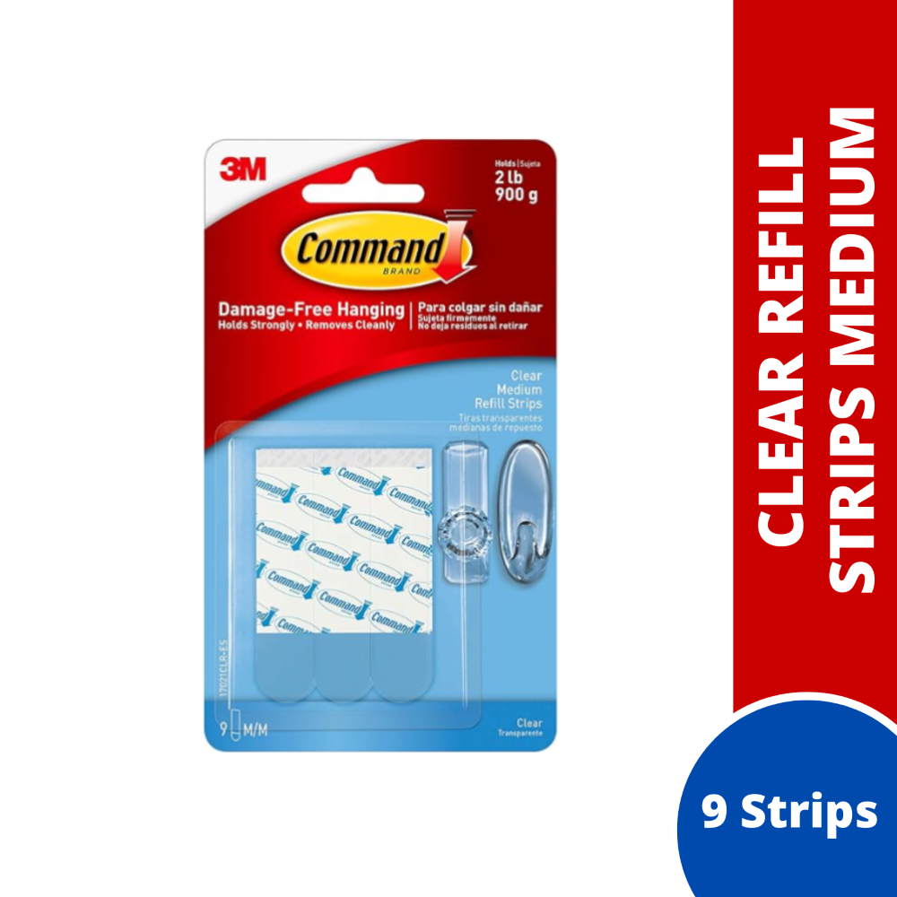 3M Command Refill Strips (Medium/Large) / 17021 Clear Refill Strips ...