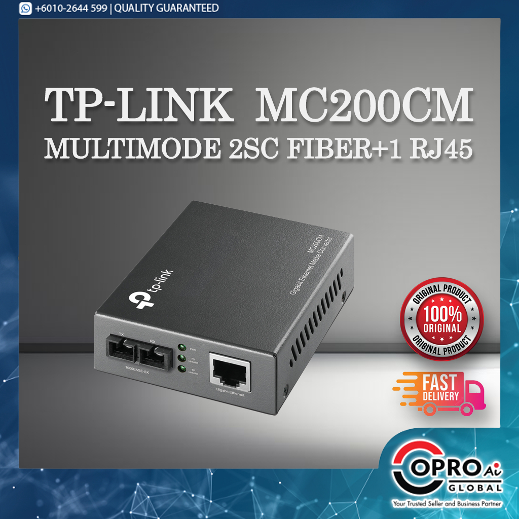 [UPGRADED PROGRAM CHIP] TP-LINK MC200CM®IMPORTED TAIWAN MEDIA CONVERTER ...