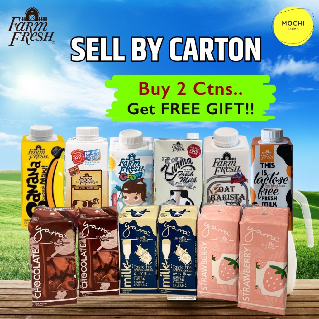 [ PROMOTION : PURCHASE 2 CTNS, FREE CUTE MEMO ] FARM FRESH UHT MILK ...