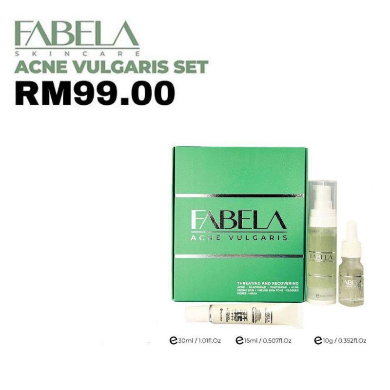 TRIAL ACNE VULGARIS FABELA SKINCARE | Shopee Malaysia