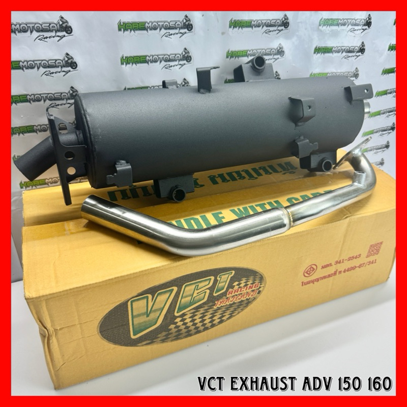 🏁 VCT EXHAUST RACING HONDA ADV 150 160 26MM CUTTING STANDARD 🏁 EKZOS ...