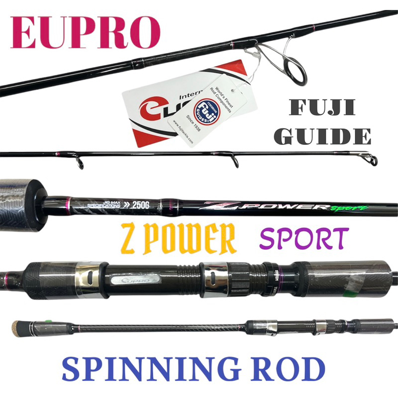 EUPRO Z POWER SPORT SOLID CARBON SPINNING AND CASTING JIGGING ELECTRIC ...