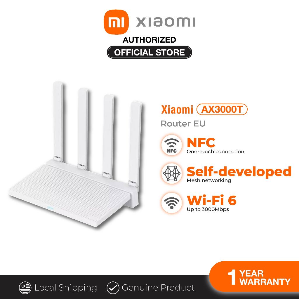 Xiaomi Router AX3000T Full-speed Wi-Fi 6 coverage 3000Mbps '2+1' 5G ...