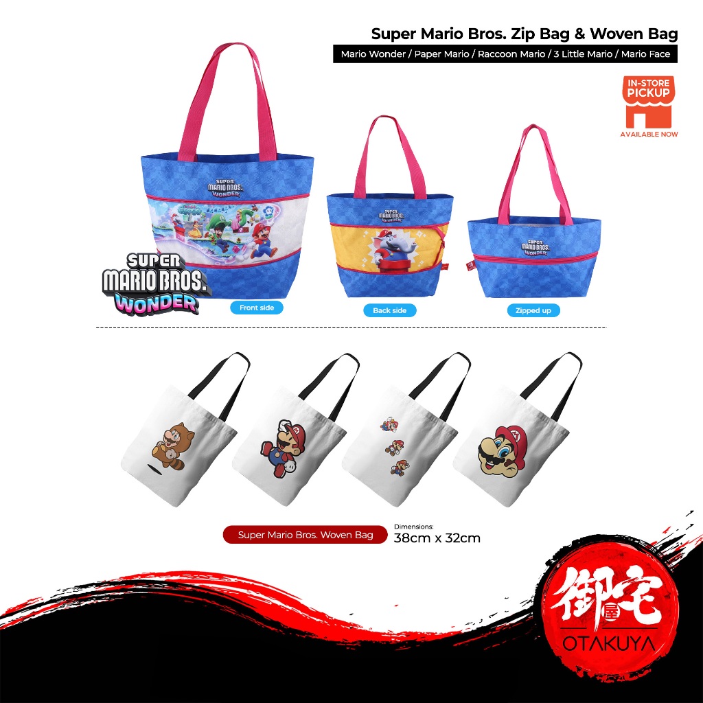 【4.25 SALE】Super Mario Bros Wonder Premium Thick Canvas Tote Bag ...