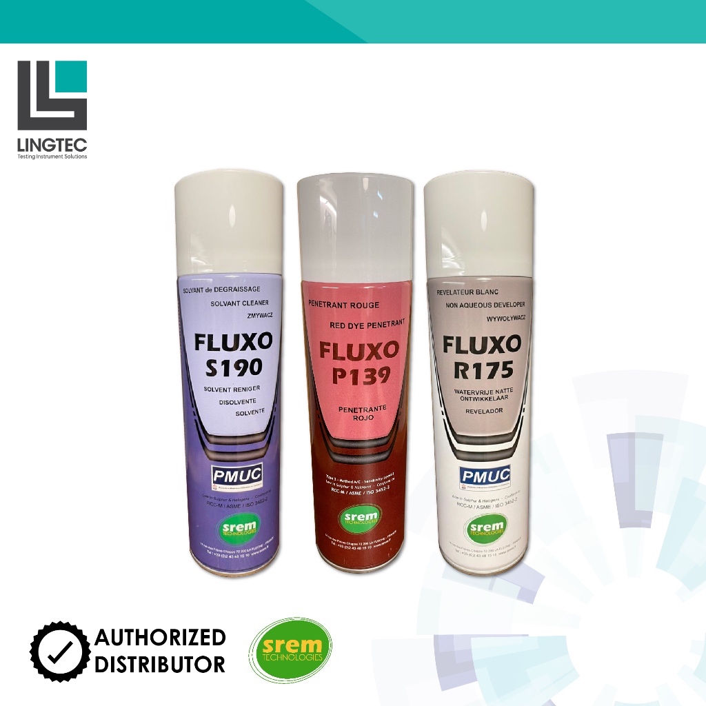 PENETRANT TESTING PT/DPI Set Fluxo NDT Cleaner, Red Dye Penetrant ...