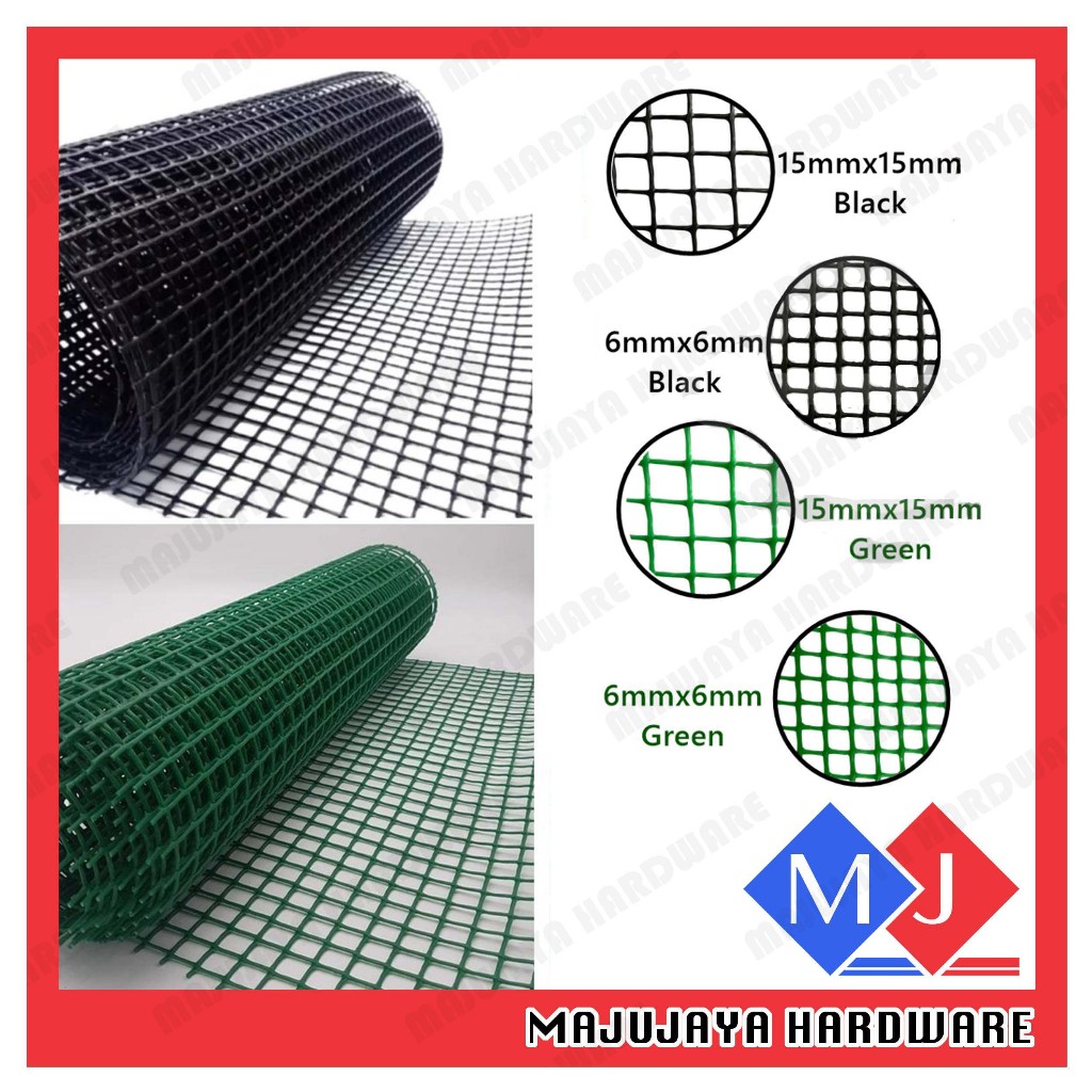 MEGA HDPE Hexanet High Quality Pvc Square Net Jaring Hitam Plastik ...